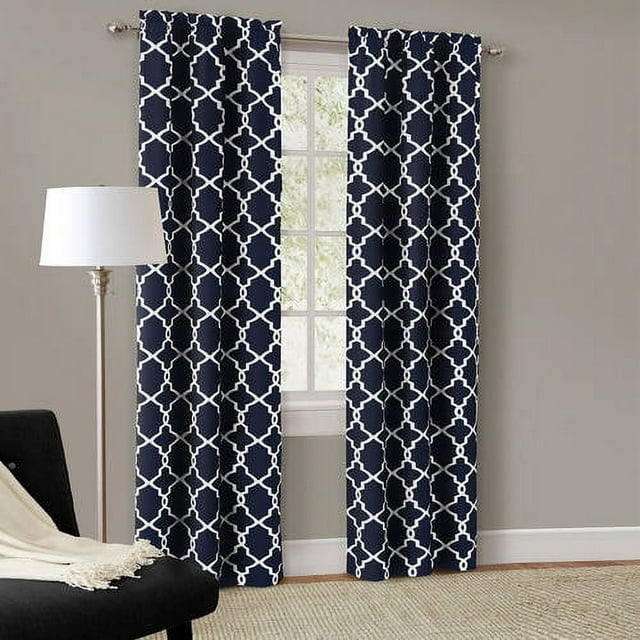 Mainstays Calix Fashion Light Filtering Rod Pocket Window Curtain Panel ...