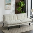 Mainstays Camden Cozy Futon, Cream Boucle Fabric, 72" - Walmart.com