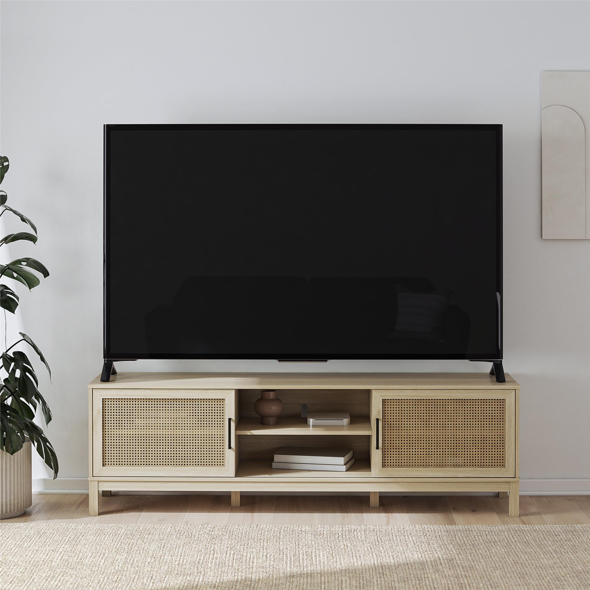 Cane door tv stand store