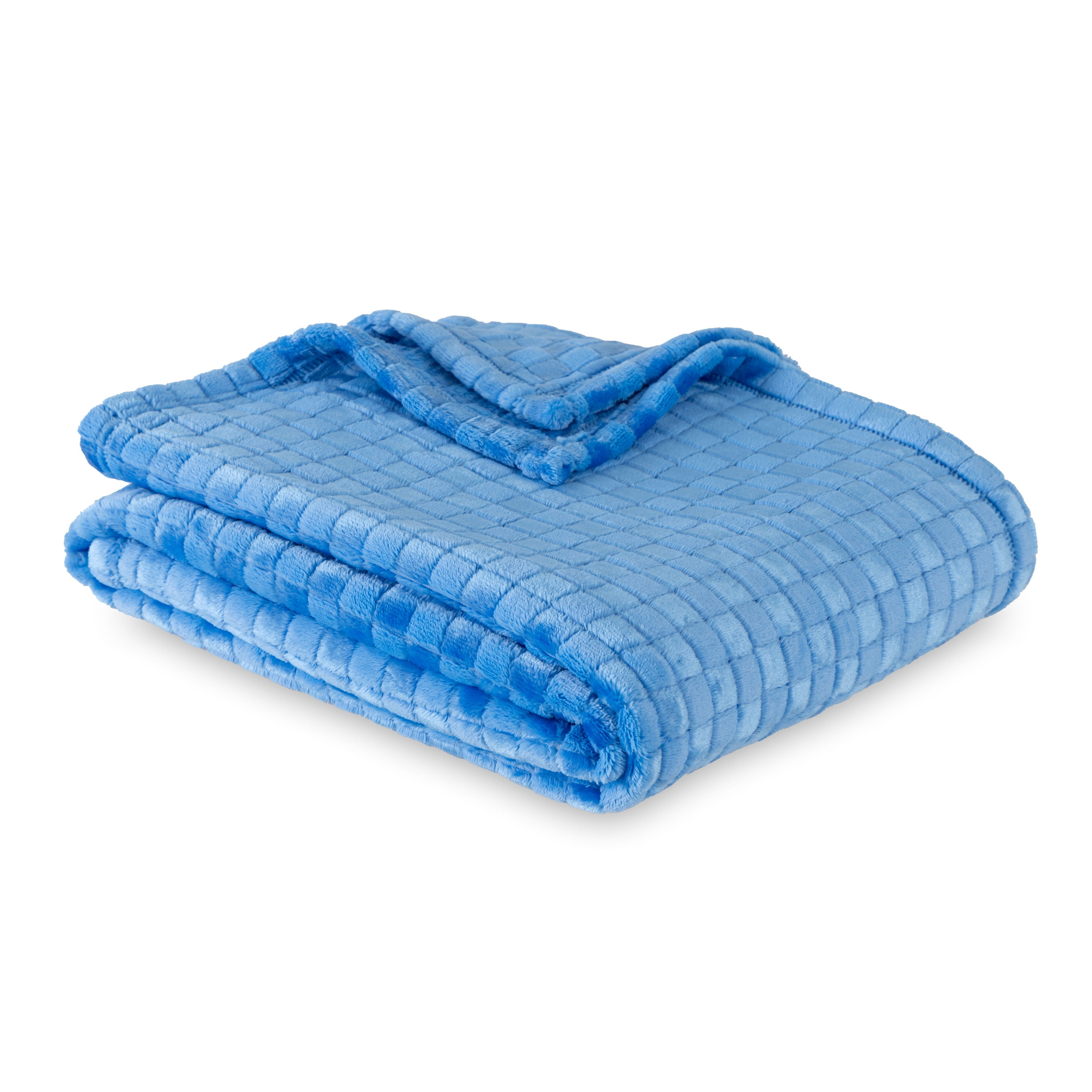 Mainstay Matte Shine Check Throw 50” x 60” Cobalt Blue - Walmart ...