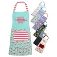 Mainstays Chef Kitchen Apron, 28" x 32" Cupcake Cotton Bib Apron with ...