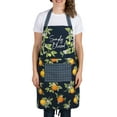 Mainstays Chef Kitchen Apron, 28" x 32" Lemon Cotton Bib Apron with ...