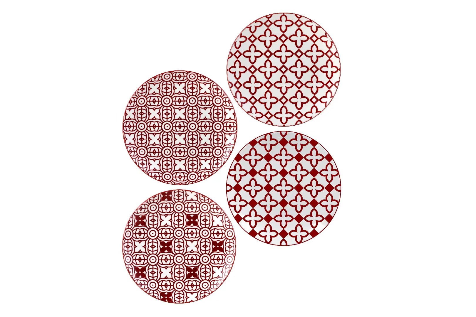 Mainstays Chiara 4-Piece Red Stoneware Salad Plates - Walmart.com