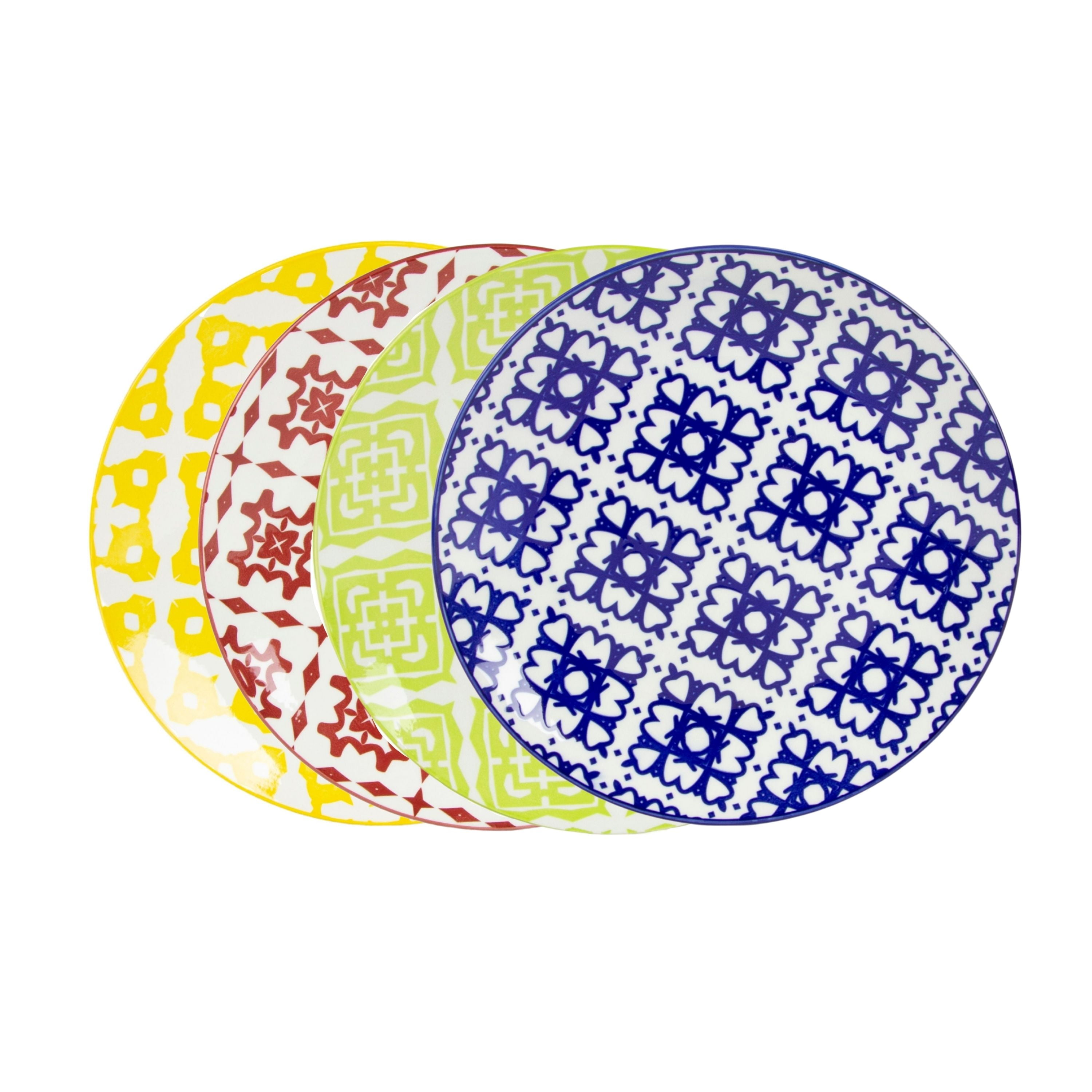 Mainstays Chiara Multi Color 10.5" Dinner Plates, Set of 4 - Walmart.com