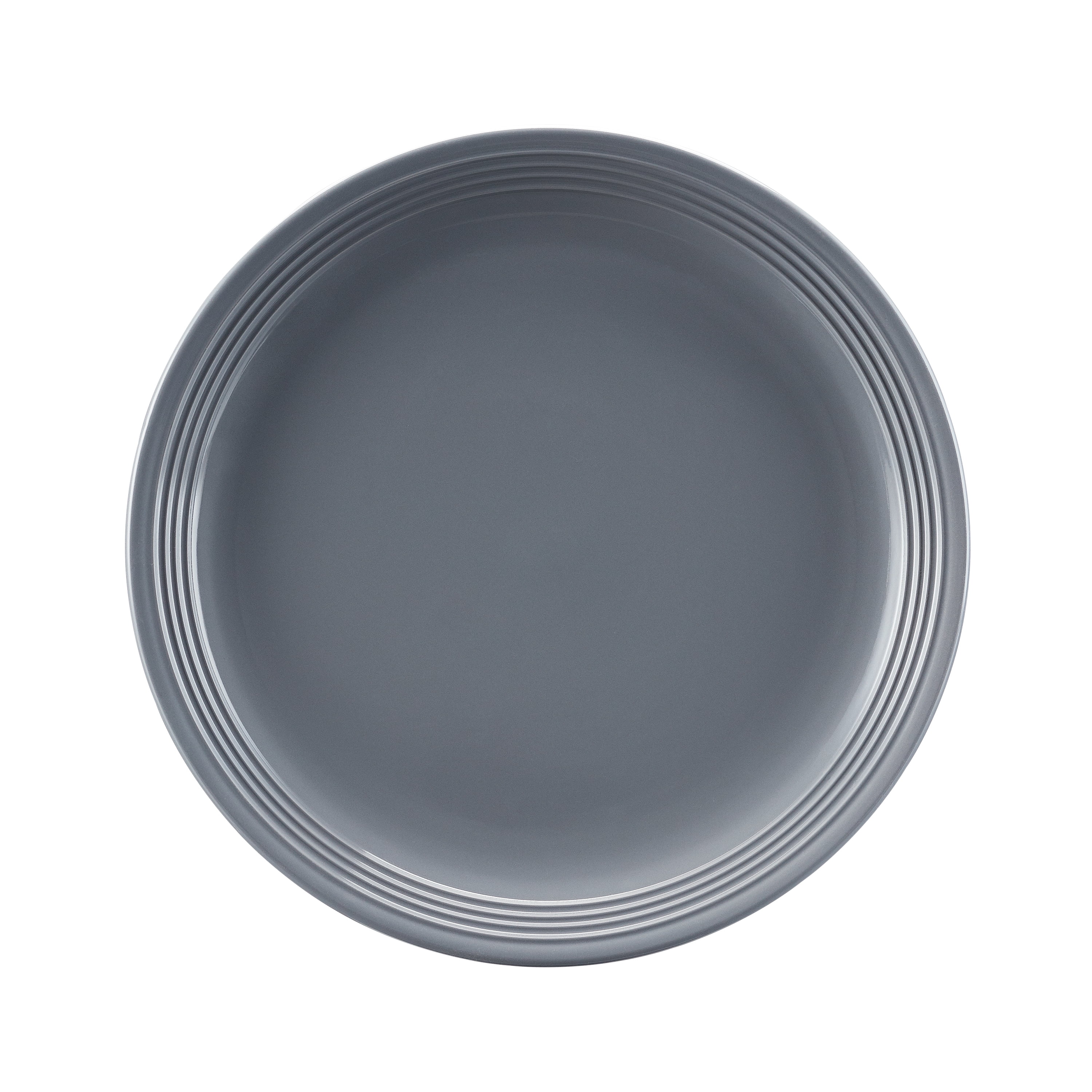 Mainstays Salad Stoneware Plate 9 inch Gray Round Dishwasher Safe ...