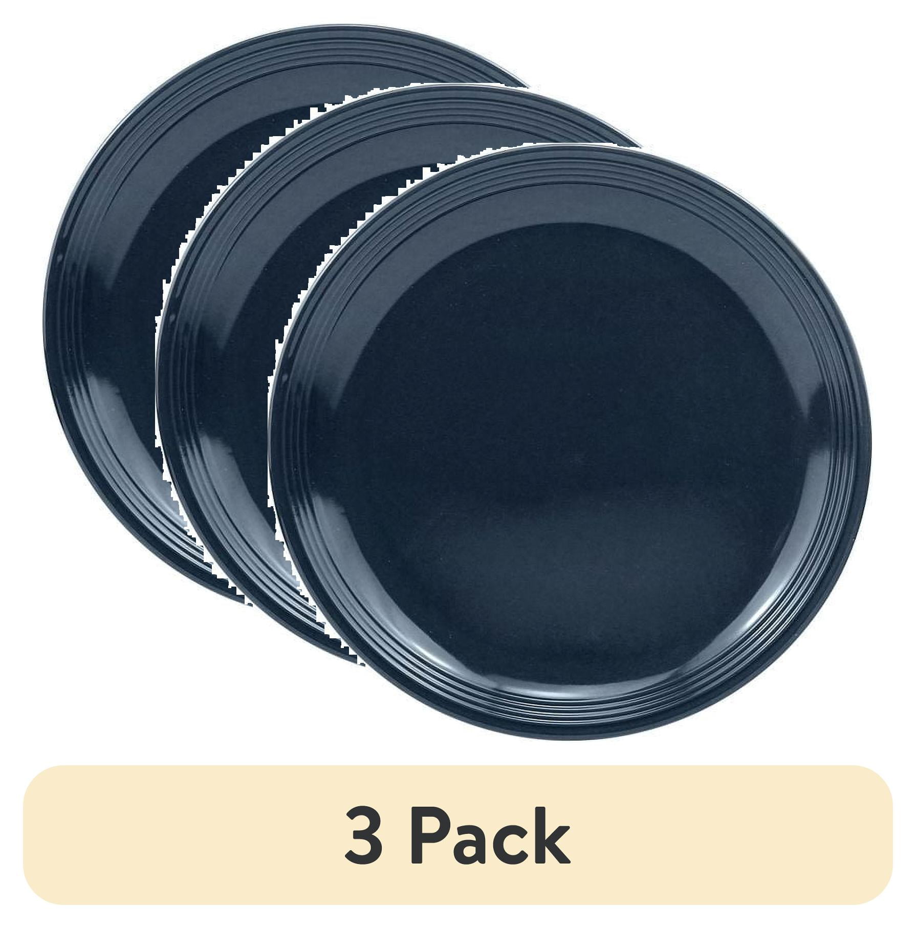 (3 pack) Mainstays Chiara Stoneware Round Navy 10.5" Dinner Plate ...