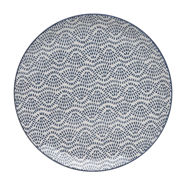 Mainstays Chiara Stoneware Round Navy 10.5 in Dinner Plate - Walmart.com