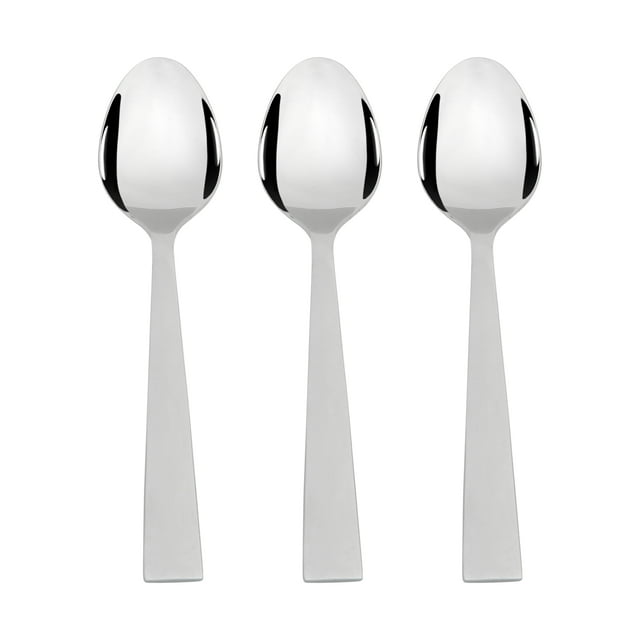 Mainstays Chiazza Stainless Steel Teaspoons, Adult 3 Piece Set ,Silver ...
