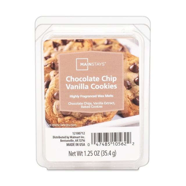 Mainstays Chocolate Chip Vanilla Cookies Scented Wax Melt, 1.25 oz ...
