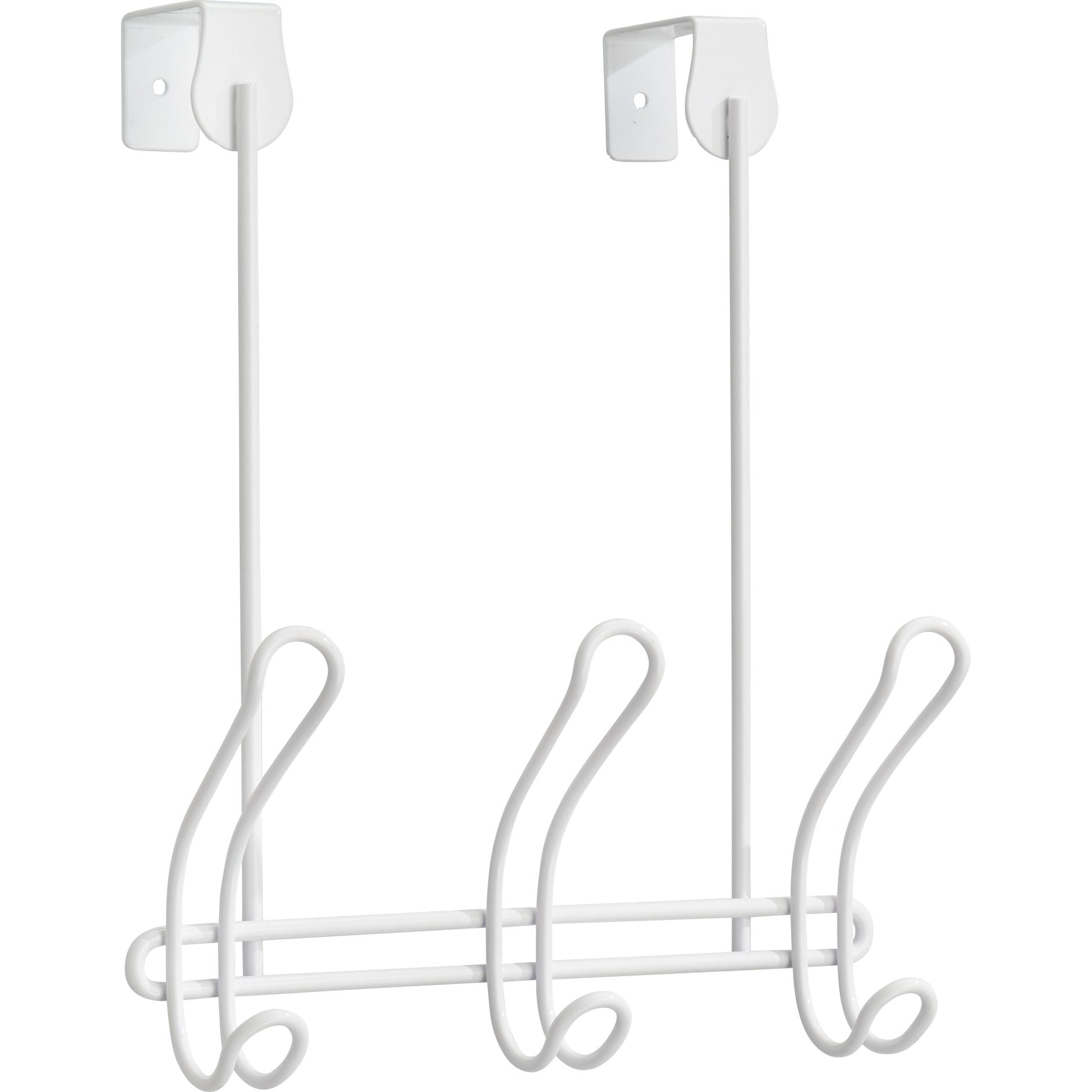 Mainstays Classico Over-The-Door Rack with three Hooks, Arctic White ...