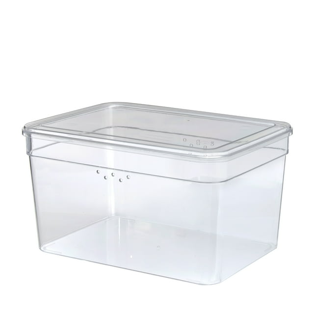 Mainstays Clear Glossy Plastic Extra Tall Shoe Box with Lid, Adult Size ...