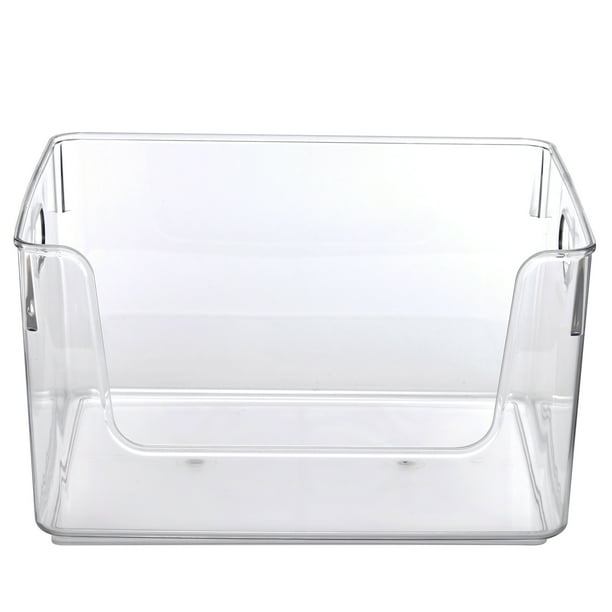 Mainstays Clear Glossy Plastic Open Front Organizer Bin , Single Size ...