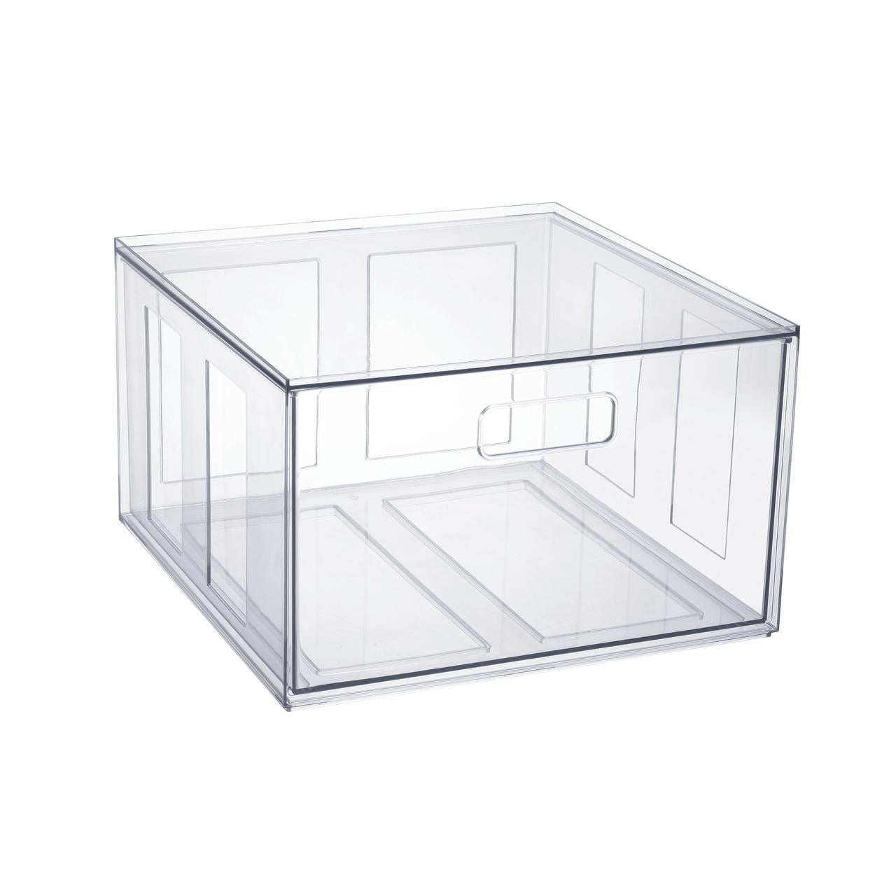 Mainstays Clear Glossy Plastic Pull-Out Closet Drawer Extra Large Size ...