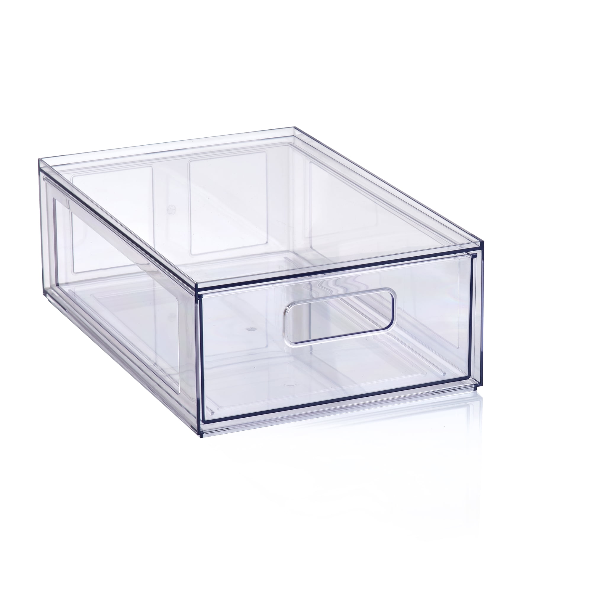 Mainstays Clear Glossy Plastic Pull-Out Closet Drawer Small Size, Adult ...