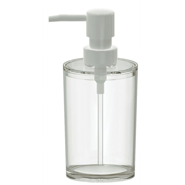 Mainstays Clear Plastic Liquid Soap Pump Dispenser, 12oz Capacity ...