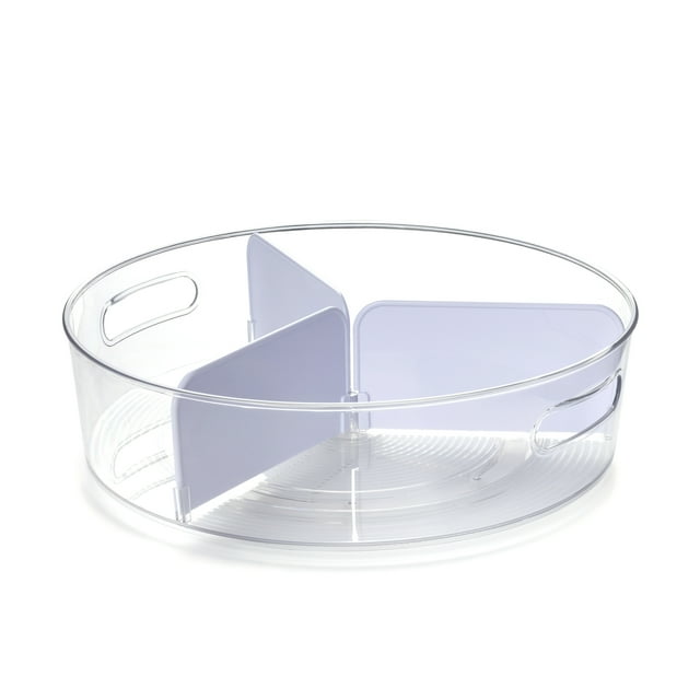 Mainstays Clear Lazy Susan Turntable with Removable Dividers - Walmart.com