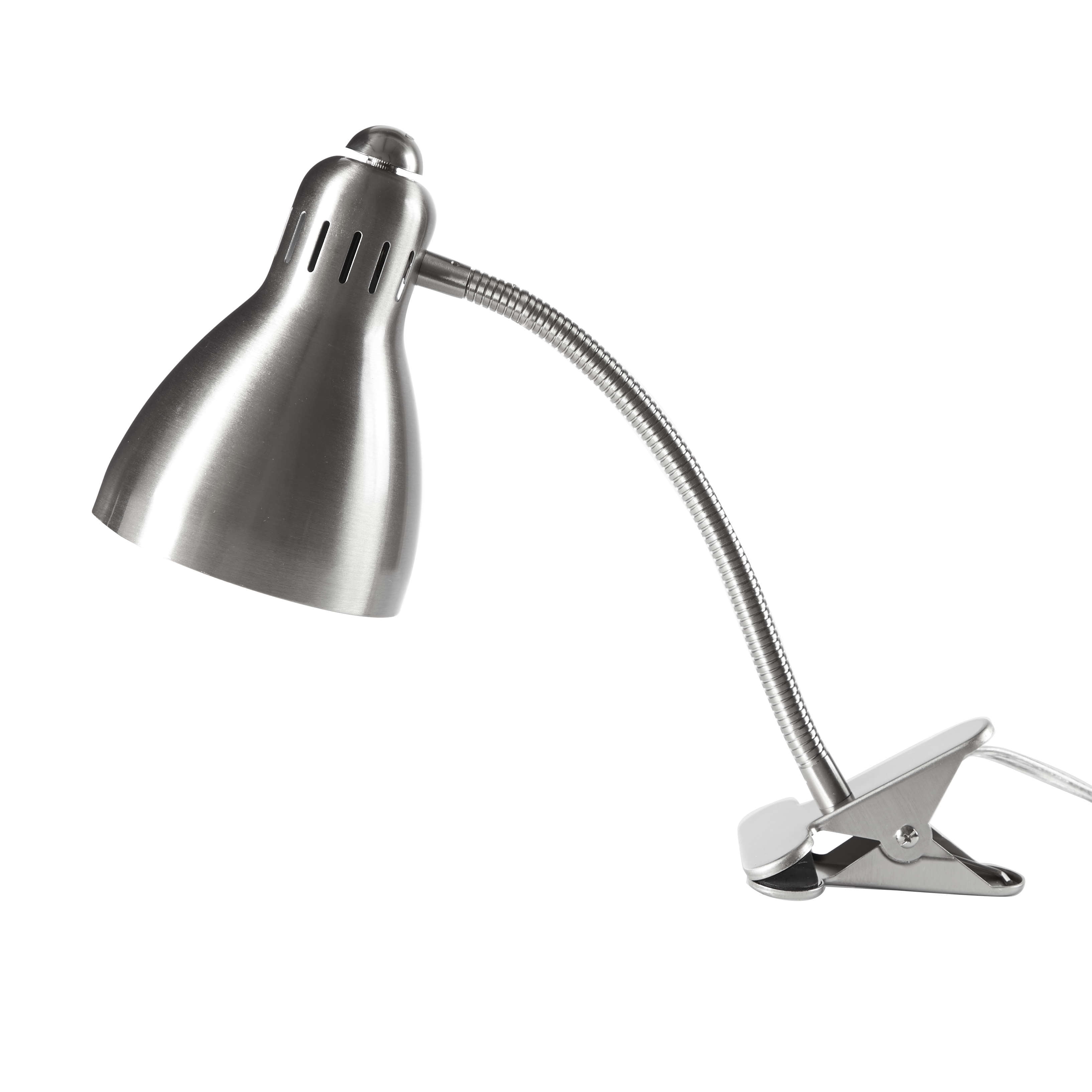 Mainstays Clip Lamp, Brushed Nickel - Walmart.com
