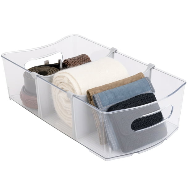 Mainstays Closet and Laundry Organizing Bin with Removable Dividers- 14 ...