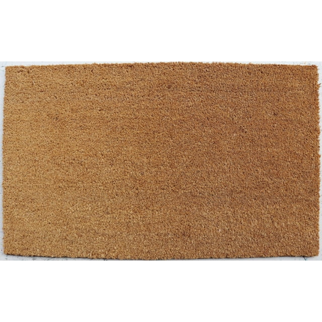 Mainstays Coir Fiber Doormat 18x30 Textured Scraping Indoor Outdoor PVC ...