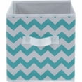 Mainstays Collapsible Aqua Ocean Chevron Storage Bin - Walmart.com