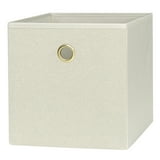 Mainstays Collapsible Fabric Cube Storage Bin, Beige Boucle - Walmart.com