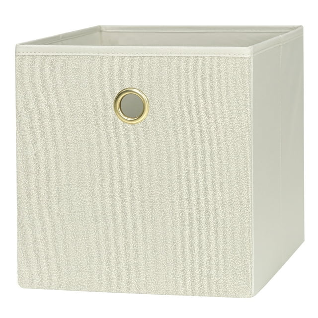Mainstays Collapsible Boucle Fabric Cube Storage Bin, Beige - Walmart.com