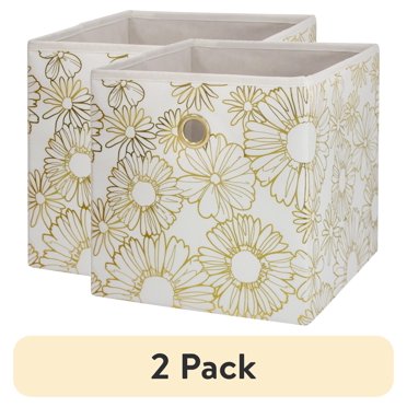 Mainstays Collapsible Fabric Cube Storage Bin, Pearl Blush - Walmart.com