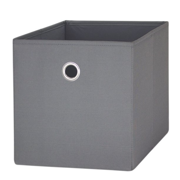 Mainstays Collapsible Fabric Cube Storage Bin, Grey Flannel - Walmart ...