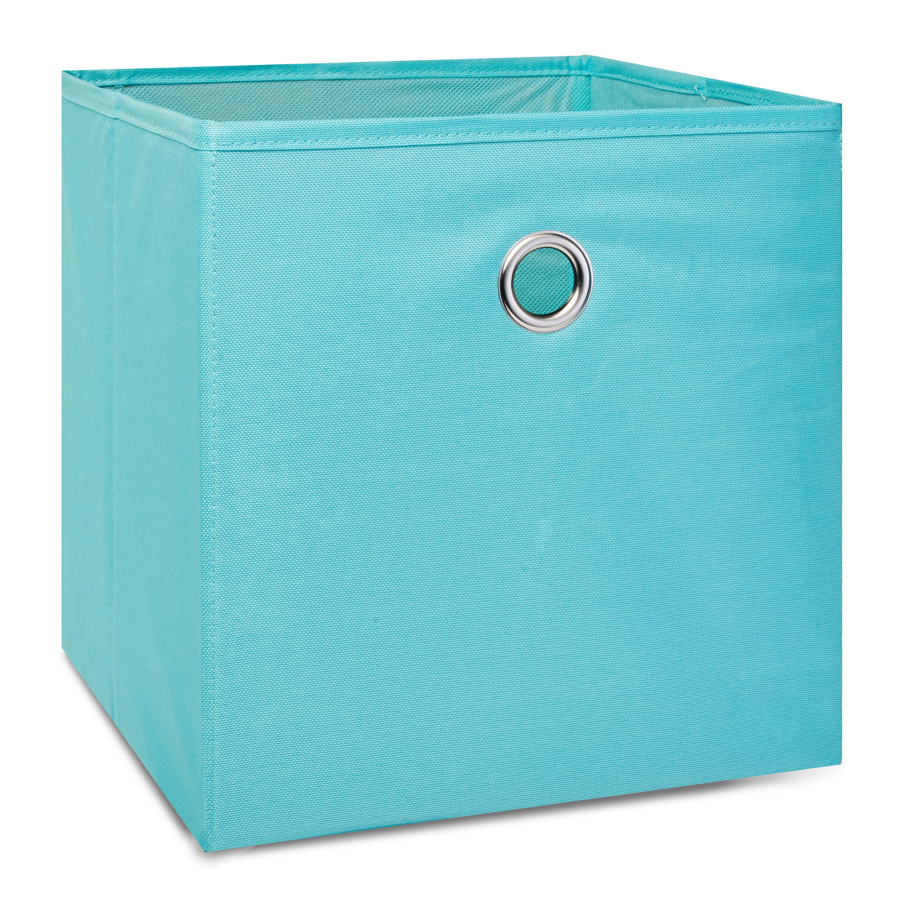 Mainstays Collapsible Fabric Storage Bins 4 Pack Aqua Ocean Foldable ...