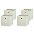 Mainstays Collapsible Fabric Cube Storage Bins (10.5" x 10.5"), 4 Pack ...