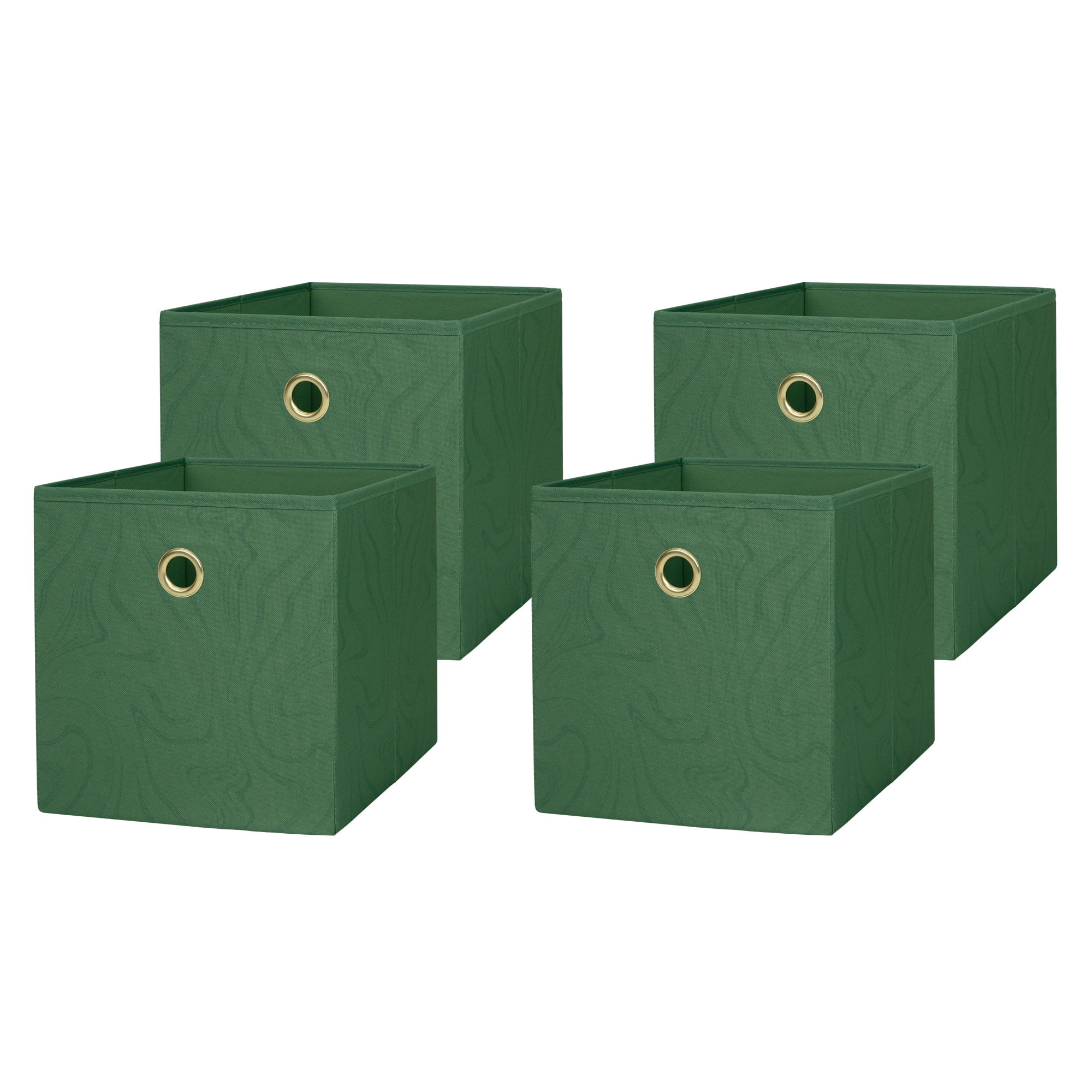 Mainstays Collapsible Fabric Cube Storage Bins (10.5" x 10.5"), 4 Pack ...