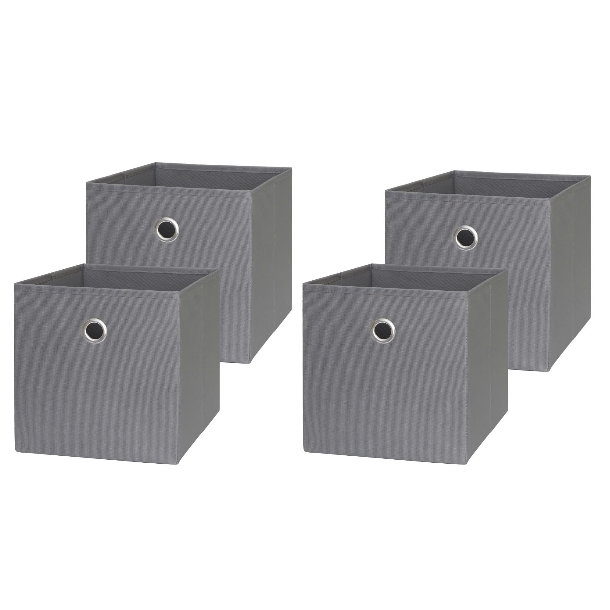 Mainstays Collapsible Fabric Cube Storage Bins (10.5" x 10.5"), 4 Pack ...