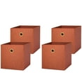 Mainstays Collapsible Fabric Cube Storage Bins (10.5" x 10.5"), 4 Pack ...