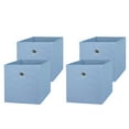 Mainstays Collapsible Quilted Fabric Cube Storage Bins (10.5" x 10.5 ...