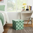 Mainstays Collapsible Storage Ottoman, Sage Check - Walmart.com