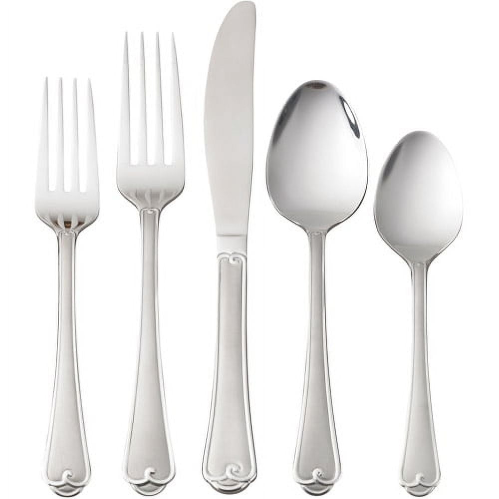Mainstays Colonial 20 Piece Stainless Steel Flatware Set - Walmart.com