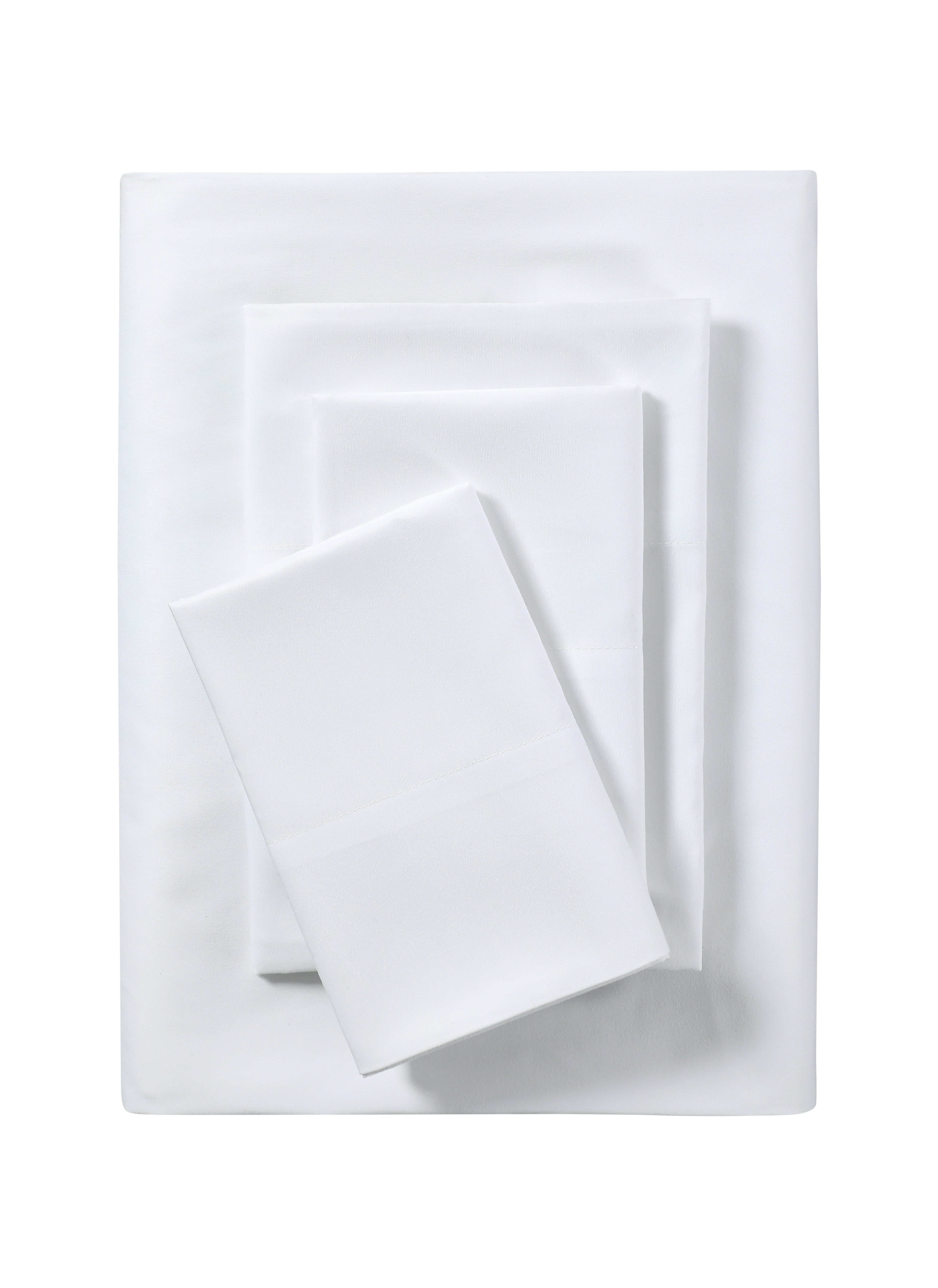 Mainstays Comfort Chill Microfiber Bed Sheet Set Queen Arctic White ...