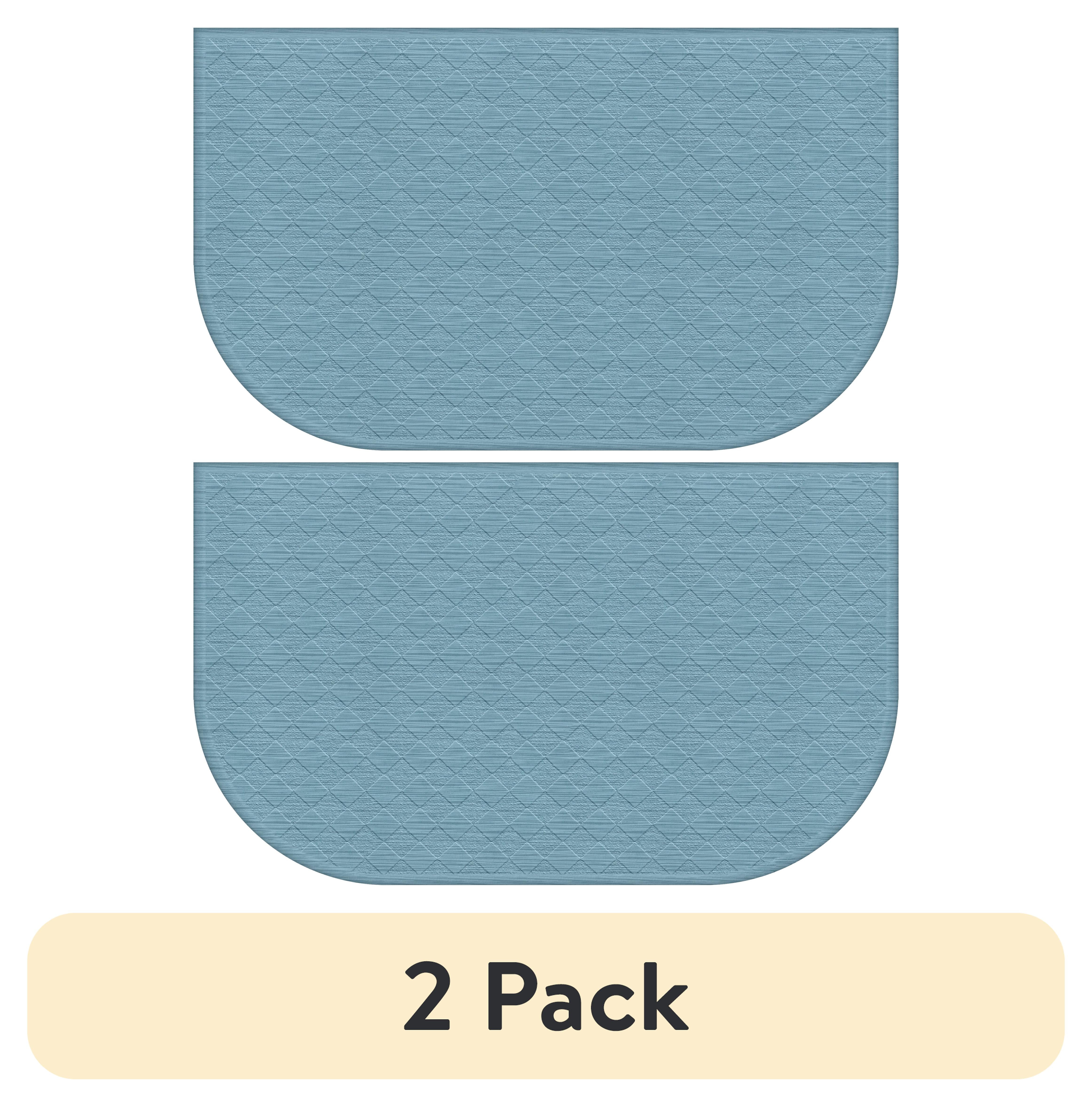 (2 pack) Mainstays Comfort Mate D Kitchen Mat; Teal, 1.5' x 2.5 ...