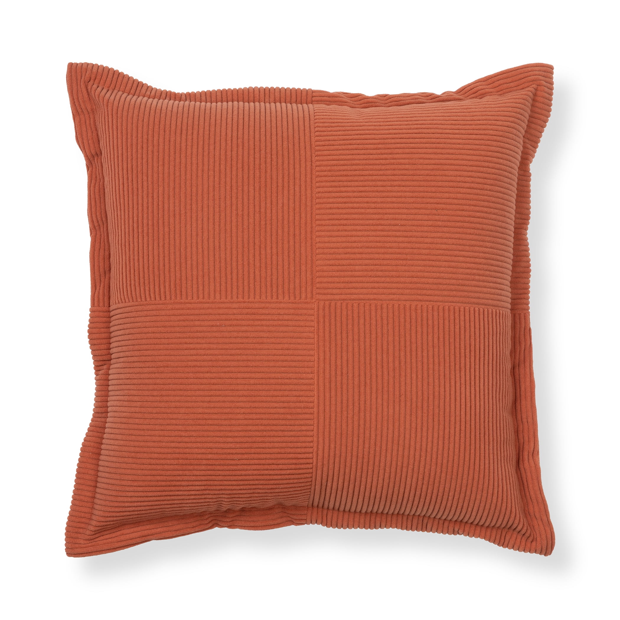 Mainstays Rust Corduroy Velvet 18x18 Decorative Throw Pillow - Walmart.com