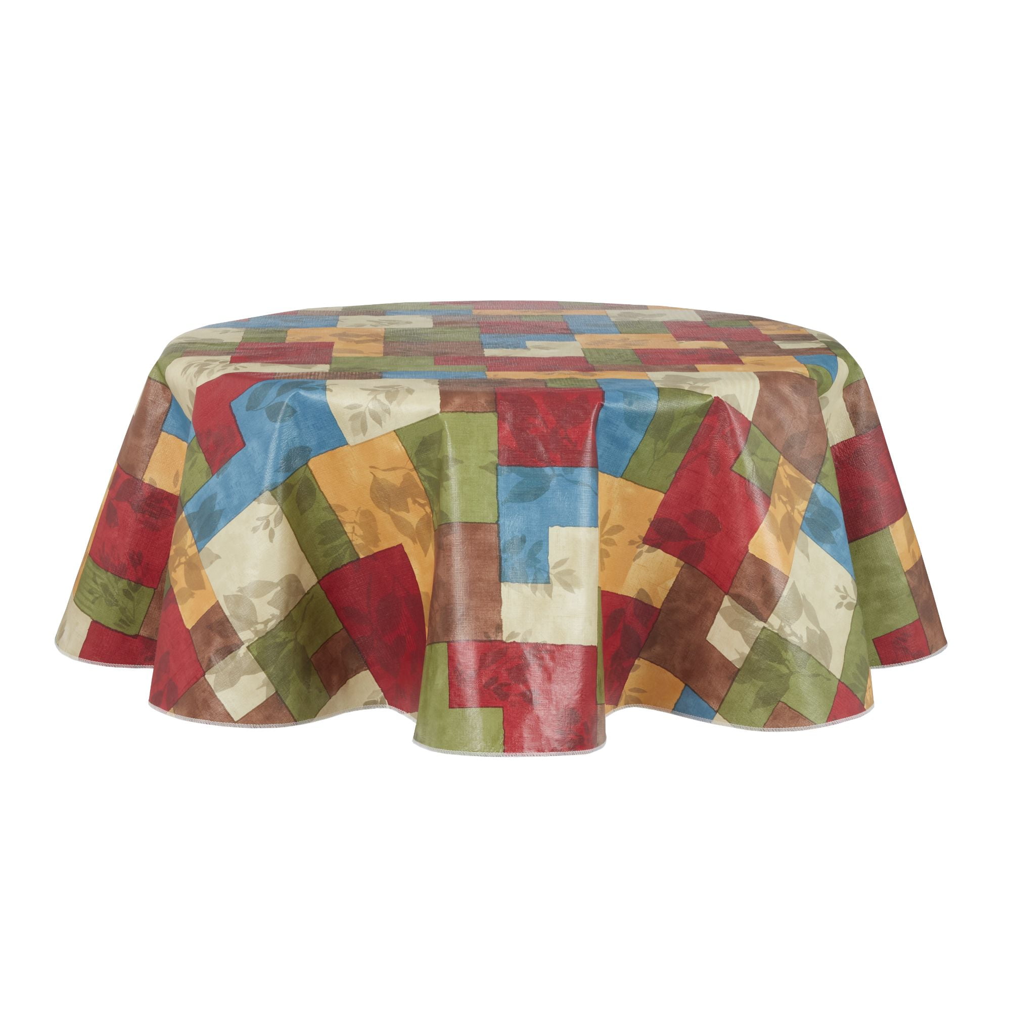 Mainstays 70 Inch Round Multicolor PEVA Vinyl Tablecloth, Various Sizes ...