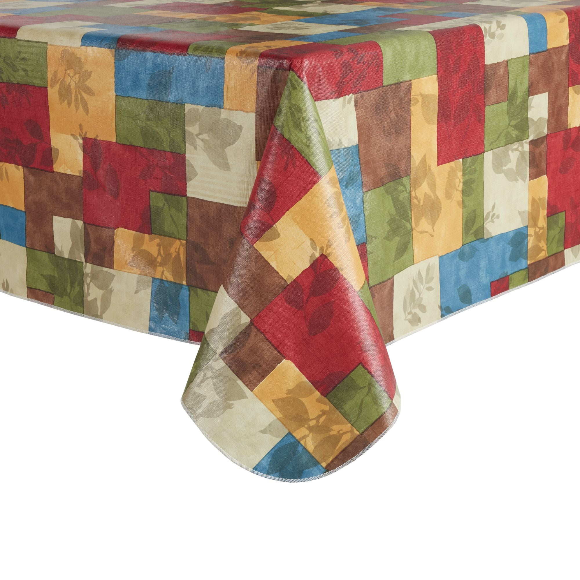 Mainstays Cortana PEVA Tablecloth, Multicolor, 60"W x 102"L Rectangle ...