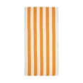 Mainstays Cotton Orange & White Cabana Stripe Beach Towel, 28" x 58 ...