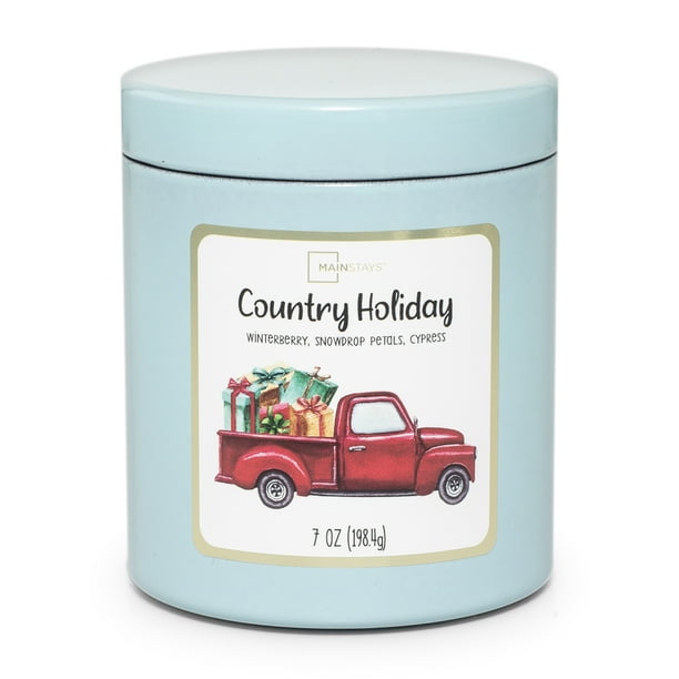 Mainstays Scented Single Wick Candle, Country Holiday, 7 oz. - Walmart ...