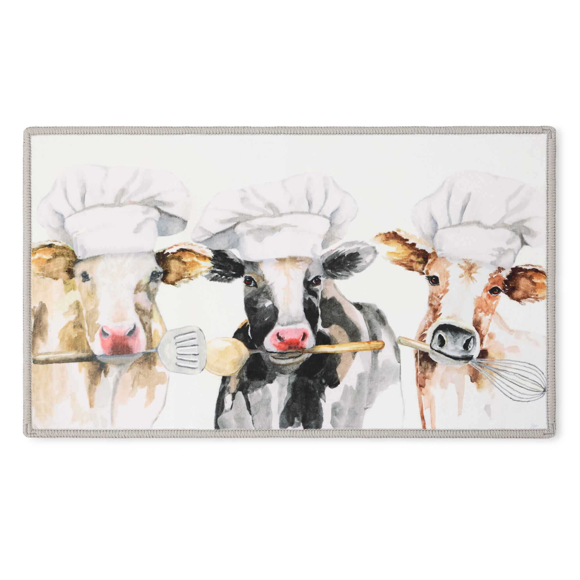 Mainstays Cow Chefs Kitchen Mat, Multicolored, 18"x30" - Walmart.com