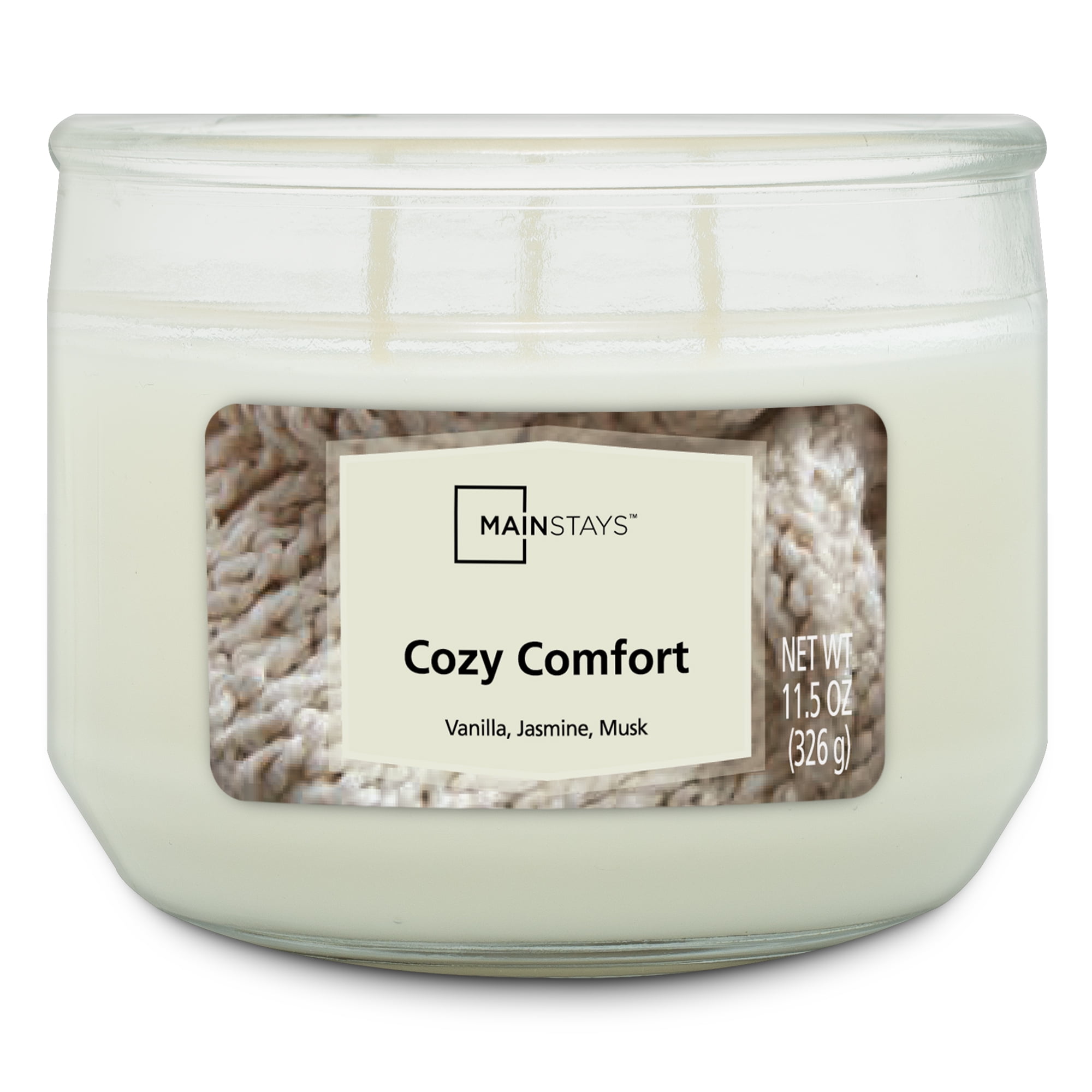 Mainstays Cozy Comfort Scented 3 Wick Candle 11.5 oz with Vanilla ...
