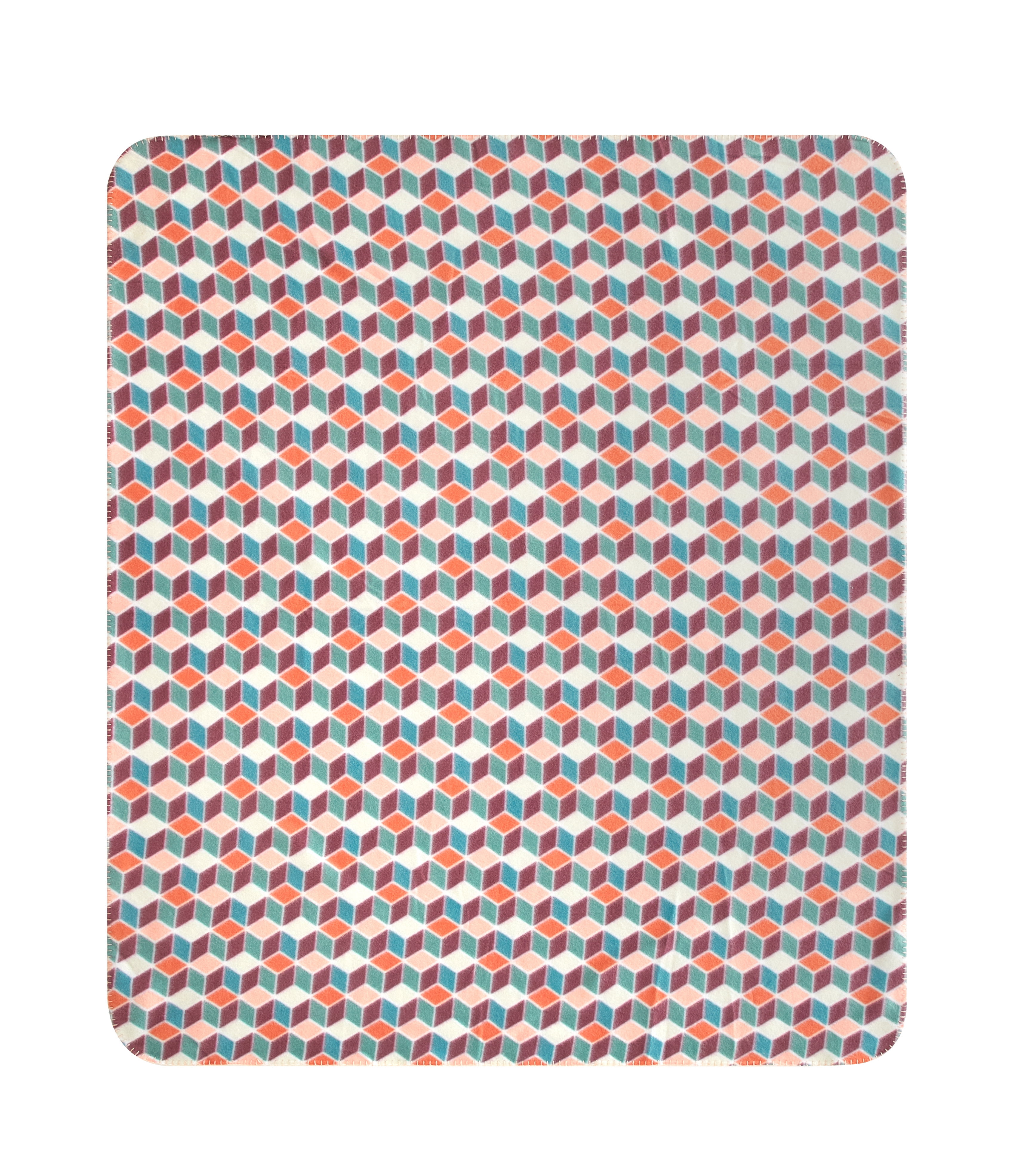 Mainstays Cozy Fleece Throw Blanket, 50" x 60" Inches, Geometric ...