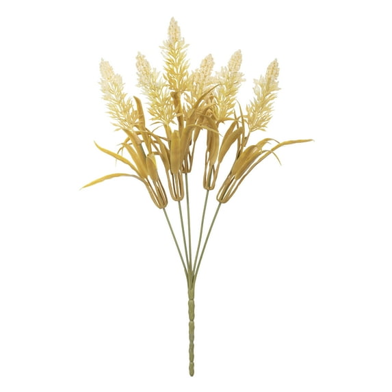 13-inch Artificial Cream Heather Fall Pick, for Indoor Use, by ...