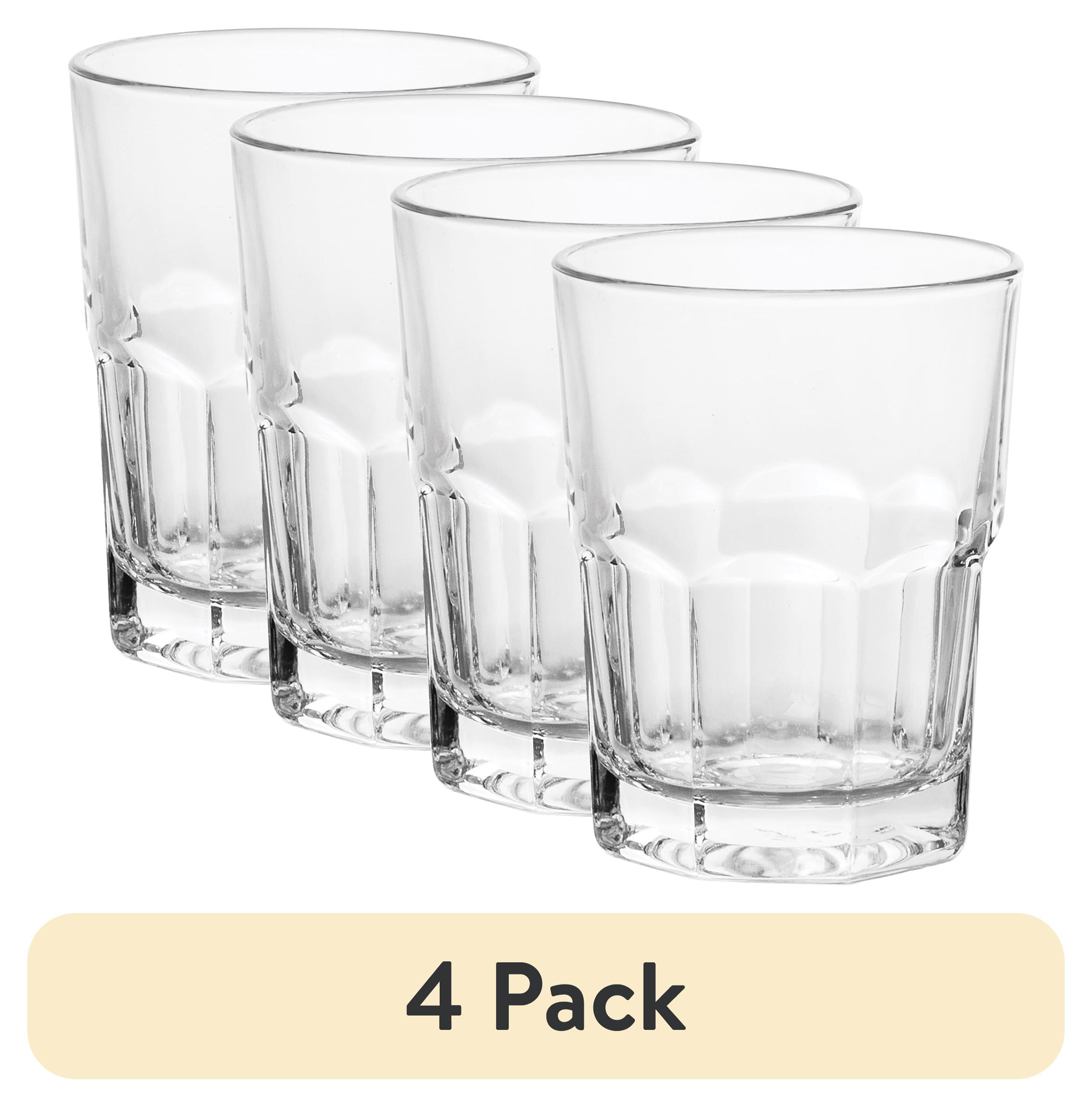(4 pack) Mainstays Cross Plains Rocks Drinking Glasses, 10 oz, Sold ...