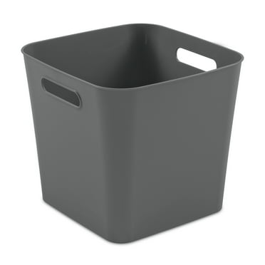 Mainstays Large Easy Access Plastic Storage Bin, White - Walmart.com