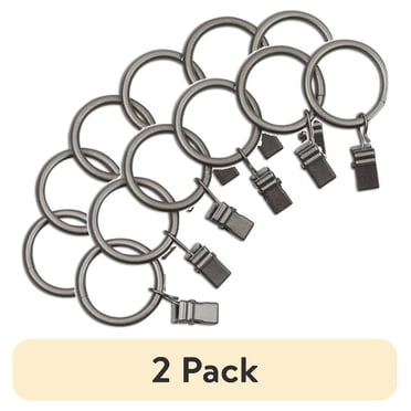 Mainstays Metal Curtain Clip Rings White, Set of Seven - Walmart.com